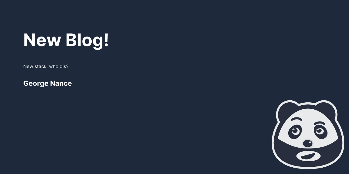 New Blog! | George Nance